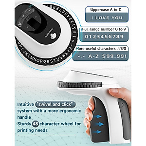 Phomemo Embossing Label Maker, E975 Vintage Retro Embossed Labeler, 3D Old School Label Makers, Handheld Manual Label Maker Machine Printer, Old Fashion Label Maker for Home, DIY & Crafting, Black