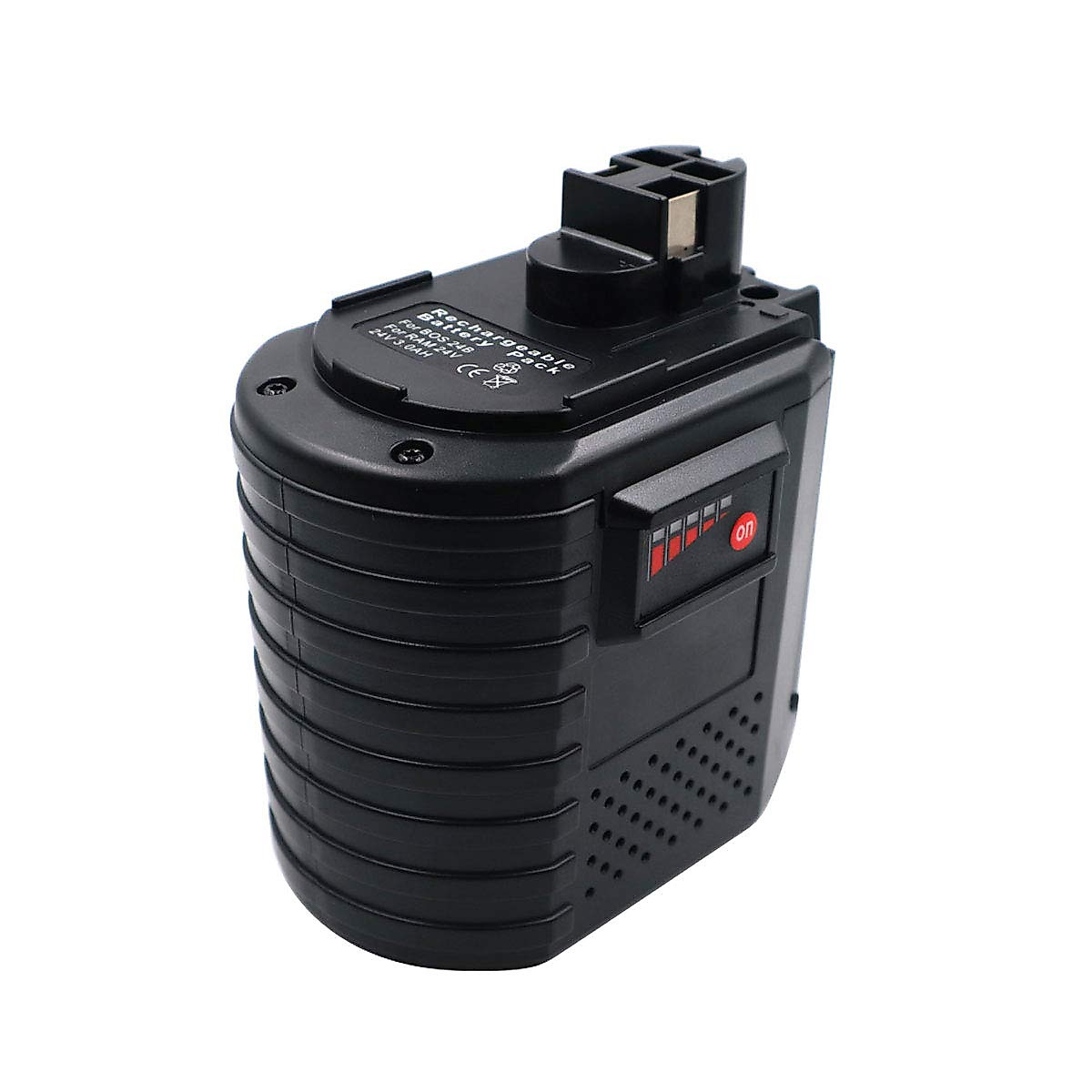3000mAh Portable Battery BOS24B NiMh Battery 24V Replacement for Bosch 24V Battery BAT019 BAT021 2607335097 2607335163,Black,Small