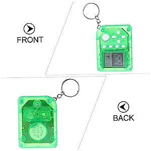 Toyvian 4pcs Hand-held Gaming Device Handbag Charms Backpack Charms Bag Keychain Kids Keychains Mini Game Consoles Mini Toy Hanging Keychain Key Holder Game Keychain Gift Handheld Arcade