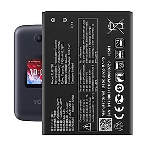 Soseieiu TLi017D1 Battery,(𝟮𝟬𝟮𝟰 𝗡𝗲𝘄 𝗨𝗽𝗴𝗿𝗮𝗱𝗲𝗱) Replacement Battery for TCL Flip Pro VZW-TCL-4056W/4056S Phone 2000mAh 3.85V/7.6Wh