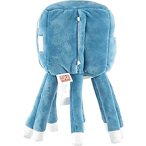 Mattel Minecraft Glow Squid Plush Figure with Lights & Sounds, Glow-in-The-Dark Soft Toy Based on Video Game, Collectible Gift for Fans Age 3 Years & Older