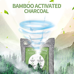 8 Pack Bamboo Charcoal Air Purifying Bag, Activated Charcoal Bags Odor Absorber, Moisture Absorber, Natural Car Air Freshener, Shoe Deodorizer, Odor Eliminators For Home, Pet, Closet, Car