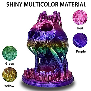 (2 Items) 4 Pack 200g Silk Shiny PLA Filament & 1kg Shiny Rainbow PLA Filament 1.75mm +/- 0.02mm, 3D Printing Filament, 3D Printer Filament