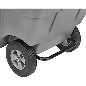 Global Industrial Standard Duty Plastic Tilt Truck 1/2 Cubic Yard Capacity 850 Lb. Capacity, Gray