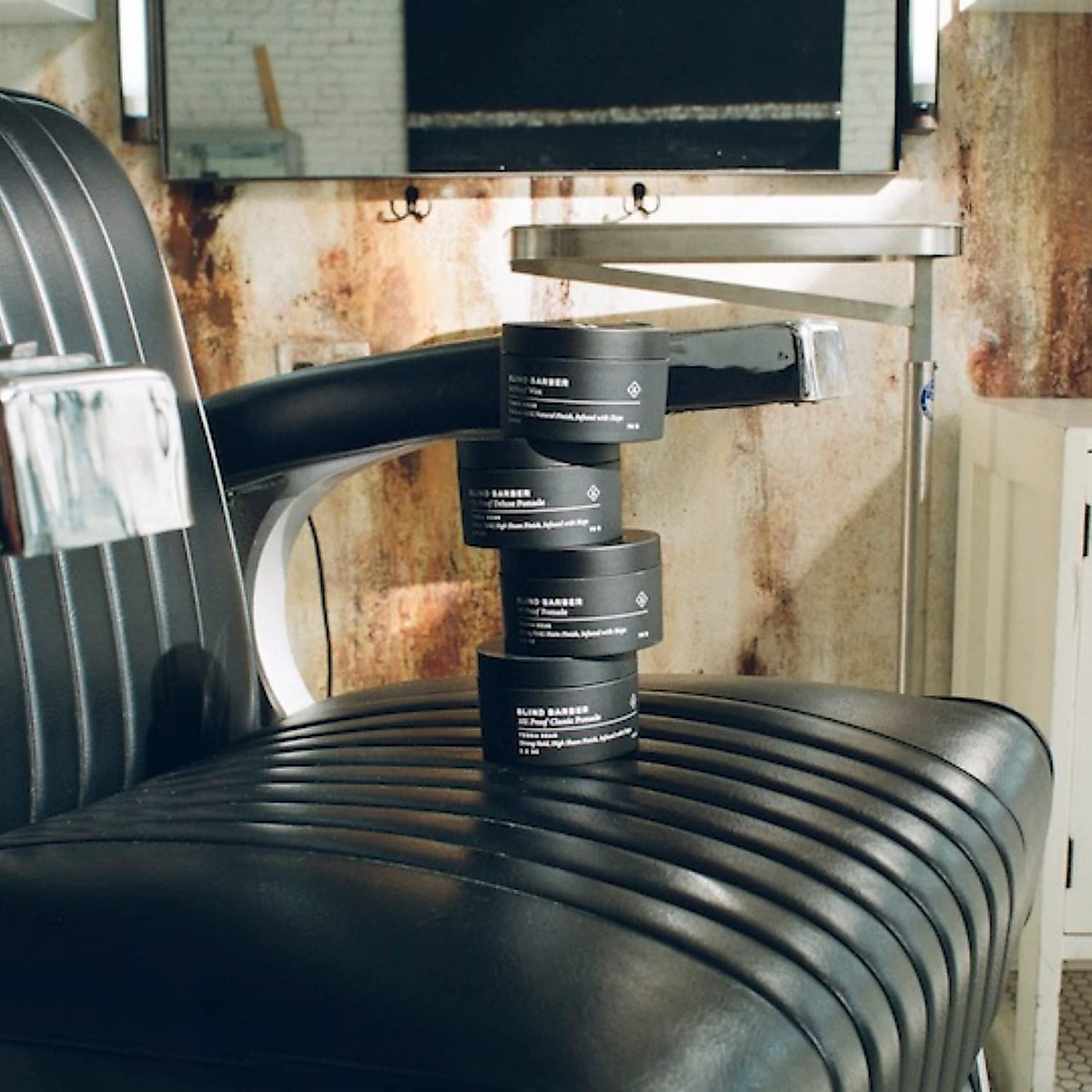 Blind Barber 151 Proof Premium Mens Pomade - Strong Hold Hair Pomade for Men - Water-Based High Shine Pomade for Hair Styling & Structure - Infused with Hops & Tonka Bean (2.5 Ounces)