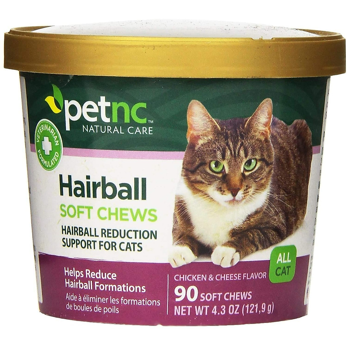 PetNC Natural Care Hairball Soft Chews for Cats, 90 Count (Pack of 2)