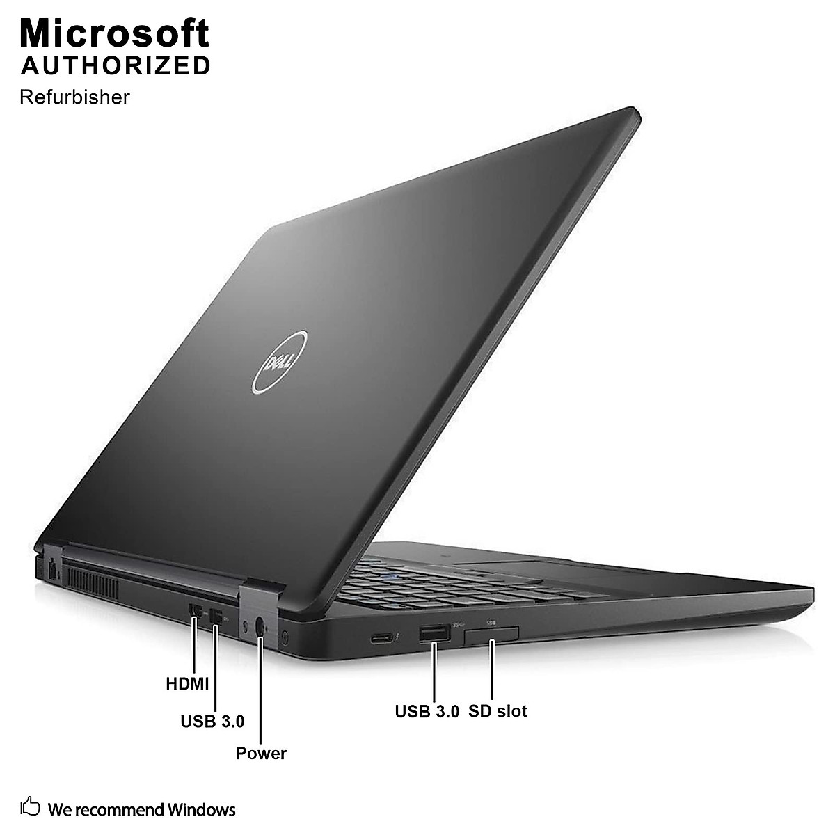 Dell Latitude 5580 15.6" Business Laptop, Intel Core I5-7200U 2.5GHZ, 8G DDR4, 1T SSD, HDMI, VGA, USB 3.0, Windows 10 Pro 64 Bit-Multi-Language Supports En/Fr/Sp(Renewed).