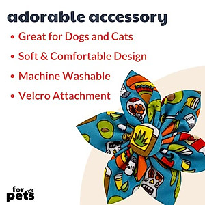 H&K Pet Pinwheel | Cinco Fiesta (Small) | Velcro Collar Accessory for Dogs/Cats | Fun Pet Pinwheel Collar Attachment | Cute, Comfortable Pet Accessory