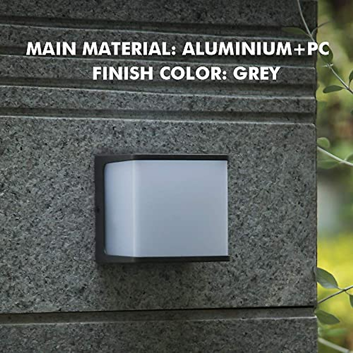 LUTEC 2 Packs TELIN LED Sconces Wall Lighting Indoor Outdoor Wall Light 14.5W Warm White 3000K 1000Lumen with Opal PC Diffuser for Porch, Garage, Garden, Entryway