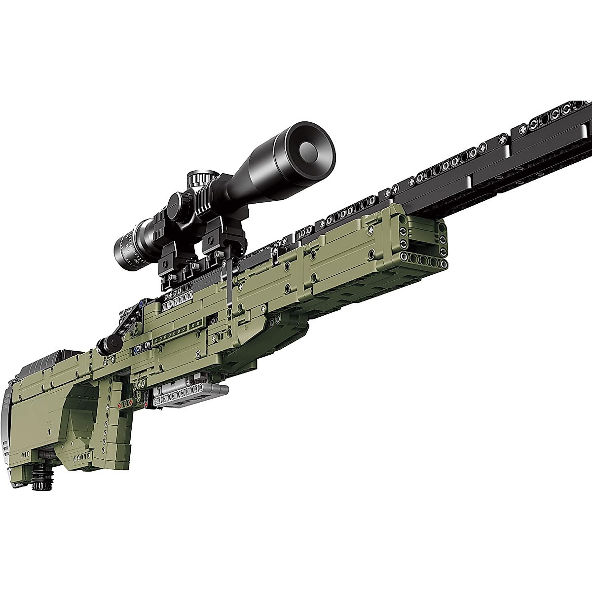 CampCo Sniper Rifle Gun Building Blocks Blaster Kit, like Lego & NERF, 14+ yrs & Adults, 1491 pcs 3D, Simulation Weapon Toy, DIY, Mechanical Model Kit