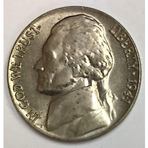 1941 P Jefferson Nickel Average Circulated F-VF