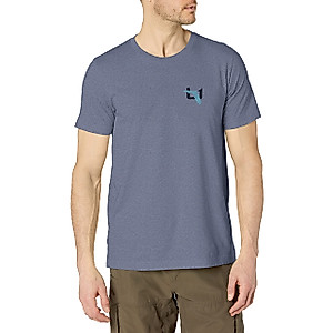 HUK Men's Standard Short Sleeve Tee | Performance Fishing T-Shirt, Fresh Bass-Heather Moss, Large