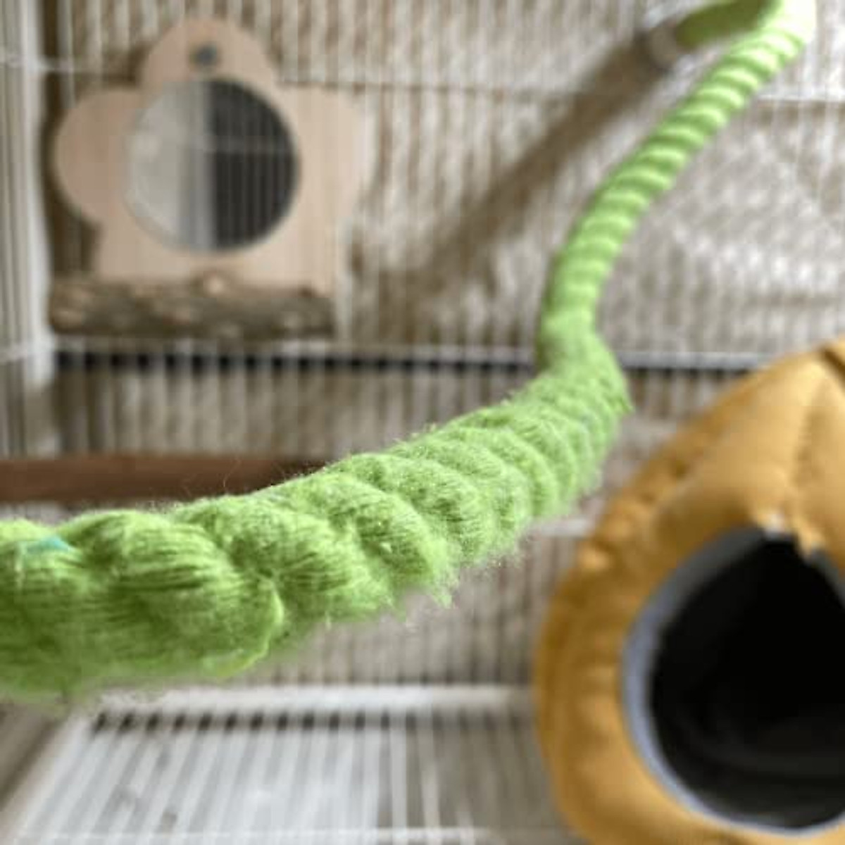 Bird Stand Perch U Shape Bird Perch Stand Toy,Hemp Rope Material Parrot Stand Platform Accessories Exercise Toys for Birds and Parrots Natural Bird Cage Toys Supplies for Small Medium Birds