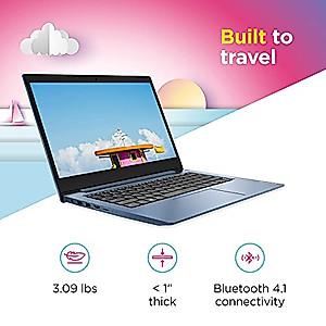Lenovo IdeaPad 1 Laptop, 14.0" HD Display, Intel Celeron N4020, 4GB RAM, 64GB Storage, Intel UHD Graphics 600, Windows 11 in S Mode, Ice Blue