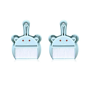 Blue Small Broom and Dustpan Set Snap-On Design Mini Broom and Dustpan Set Hand Broom and Dustpan Set Small Dustpan and Brush Set Mini Dustpan and Brush Set for Countertops and Surfaces