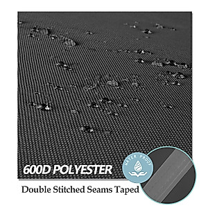 Porch Shield 600D Waterproof Air Conditioner Covers for Outside Units Square AC Cover Black - 26 x 26 x 30 inch