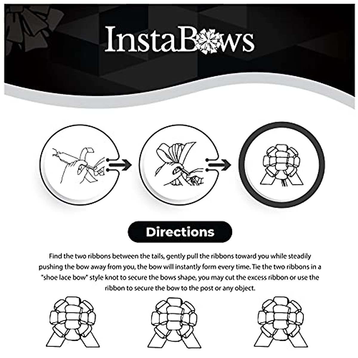 Insta Bows 18 Inch Giant Car Bow Blue Large Gift Bow 18" Metallic Blue Giant Bow for Car Instant Big Bow for Toy Car Or Extra Large Christmas Gift Instabow Big Blue Bow