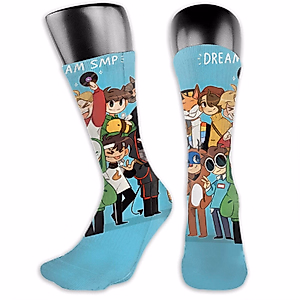 TeeDemon Dream Smp Socks Moisture Wicking Winter Novelty Gifts Soft Running Knit Crew Socks For Unisex Outdoor Hiking, Black