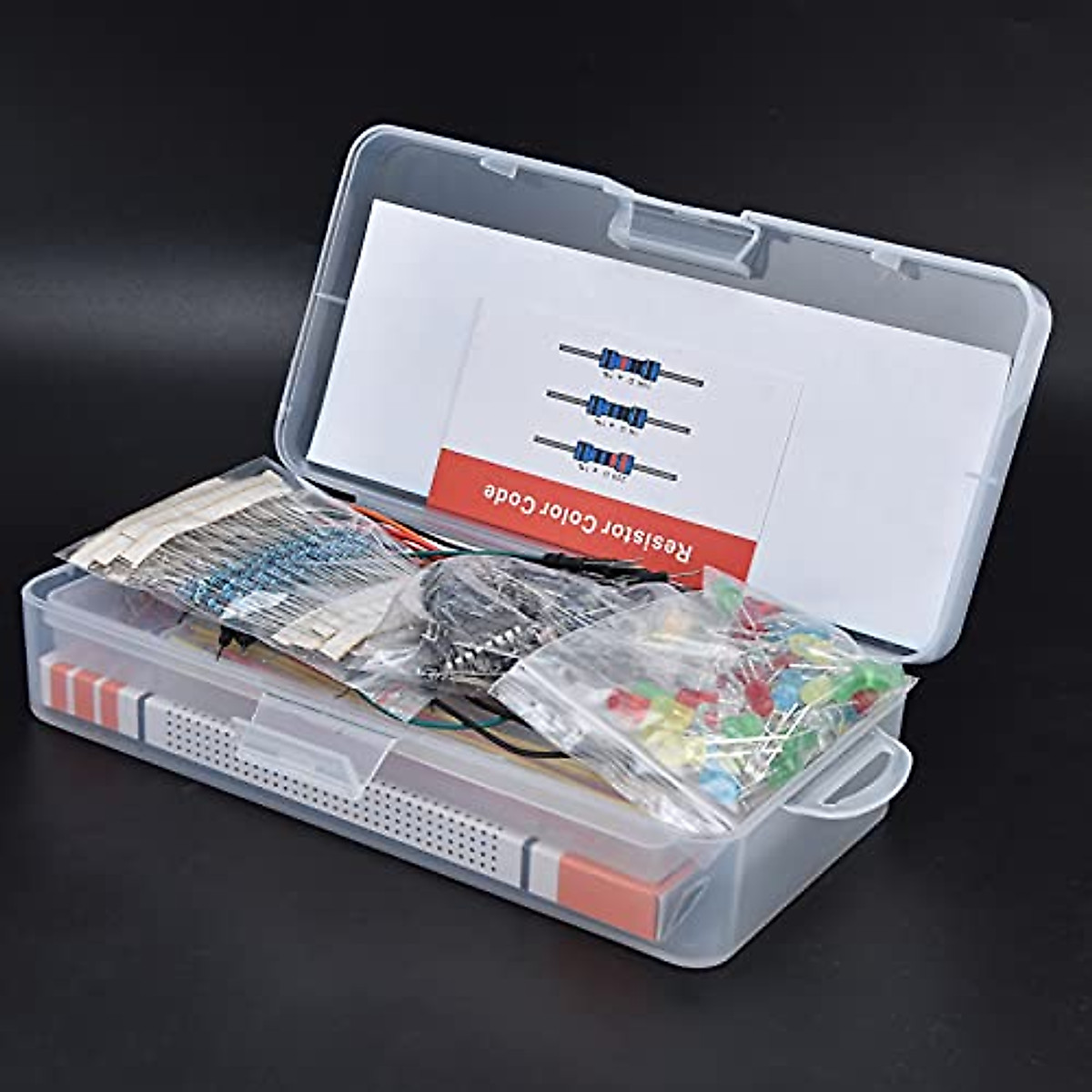 Components Kit 830‑Hole Breadboard DIY Tool with Corresponding External Components and Sensors with Stable Structure