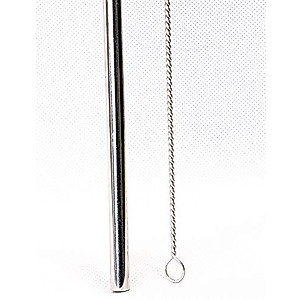 2 JUMBO 14" Stainless Steel Straws 100 oz HUGE SUPER LONG Drinking Wide Compatible With Whirley Insulated Travel Mug FOAM Truck Stop Cups