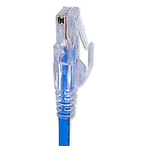 Simply45 Unshielded Pass-Through RJ45 Modular Plugs - 24AWG Solid for CAT5e UTP Cables and 28-26AWG Stranded - Light Blue Tint - 100 Piece Jar - S45-1500