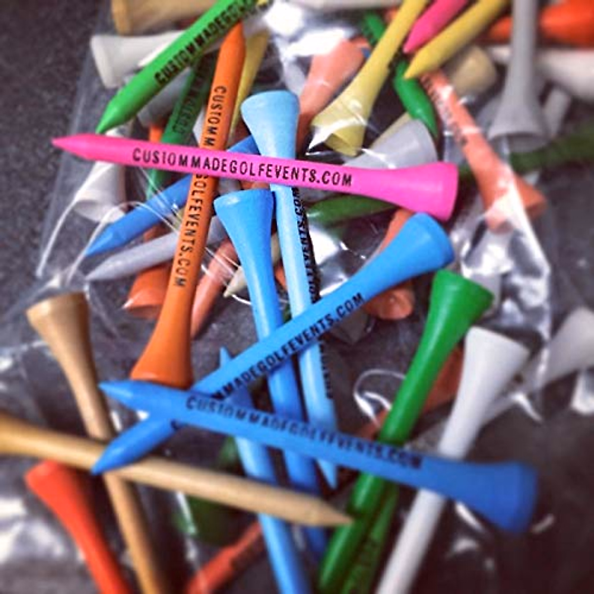 100 Qty. Personalized 2 3/4" Golf Tees - Customized with Your Name or Initials