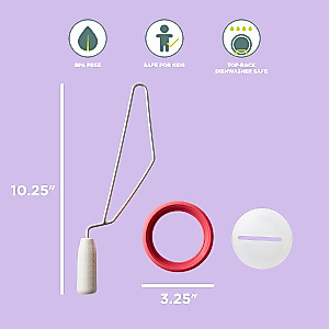 Chef'n Nut Butter Stirrer, Fits Most Mason Jars, Red