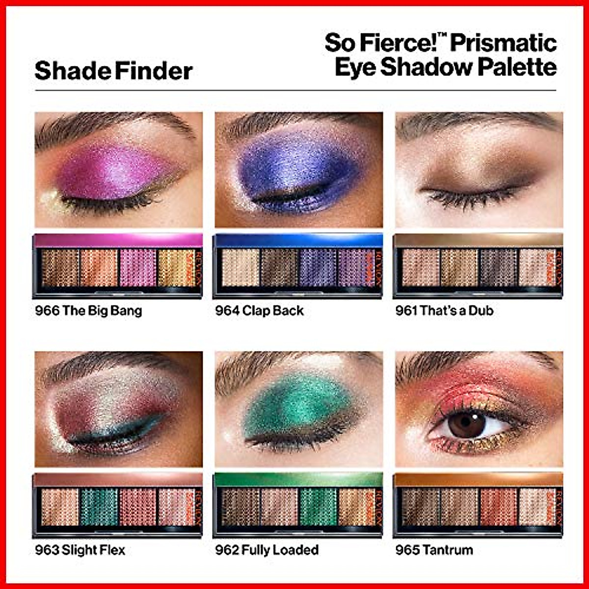 Eyeshadow Palette by Revlon, So Fierce Prismatic Eye Makeup, Ultra Creamy Pigmented in Blendable Matte & Pearl Finishes, 965 Tantrum, 0.21 Oz