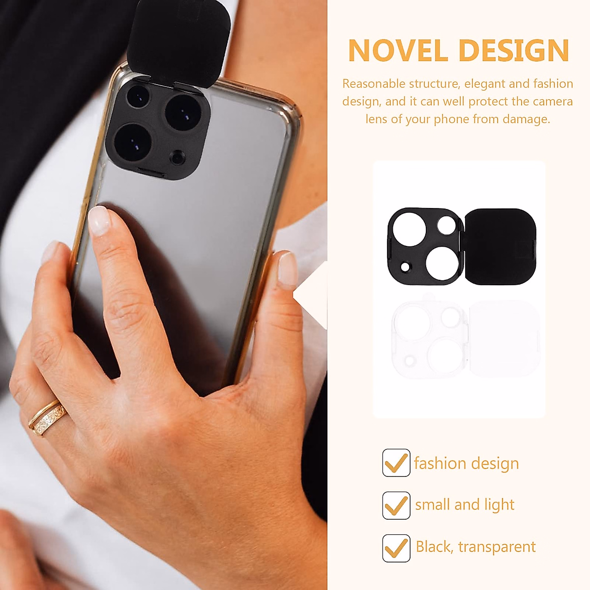 Gatuida 2pcs Lens Cover Lens Lid Phone Protective Cover Stereoscopic Lens Caps Phone Lens Protector Stereoscopic Lens Protector Smart Phone Accessory All-in-package Lens Protector