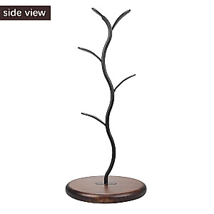 MW-NIHOLA Mug Holder Stand, Countertop Mug Tree, Coffee Pod Holder with Mug Rack, Coffee Counter Bar Accessory & Kitchen Organizer