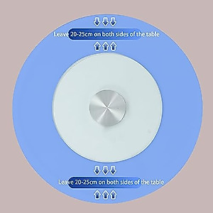 BBAUER Lazy Susan Turntable for Dining Table, Glass Lazy Susan Turntable Dining Table, for Dining, Restaurant Table and Lazy Susan