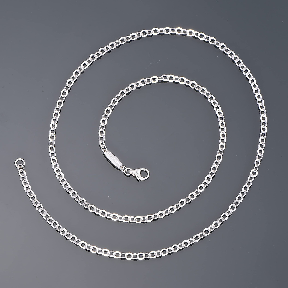 ELEGANZIA 925 Sterling Silver Chain for Men, 3.69mm Polo Silver Mens Chain, Adjustable 22-24 inch Chains For Boys