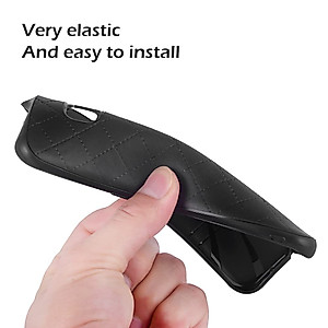 ELISORLI Compatible with Samsung Galaxy A3 2017 Case Rugged Thin Slim Cell Accessories Anti-Slip Fit Rubber TPU Mobile Phone Protection Silicone Soft Cover for Gaxaly 3A SM A320 A320M Women Men Black