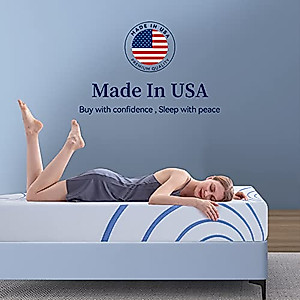 Vyfipt Twin Size Memory Foam Mattress 8 Inch Bed in a Box Bamboo Charcoal Infused Gel Foam Cooling Medium Firm Mattress - Breathable - No Box Spring Needed – Twin,8 Inch
