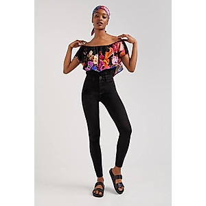 Desigual woMens Casual Blouse, Black, Small US