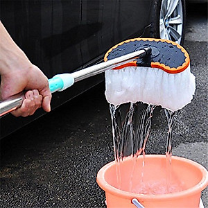 GCARTOUR Car Cleaning Mop Soft Milk Silk Wiping Wet Mop Car Wash Brush Duster Cleaning Tool（No Handle）