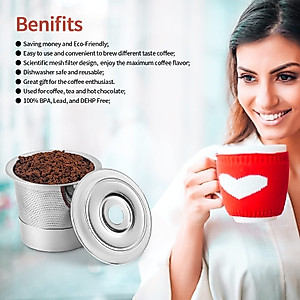 Reusable K Cups Coffee Pod Filters for Keurig 2.0 & 1.0 Single Cup Coffee Makers, Universal Refillable KCups, K-cups Reusable Filter (1)