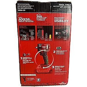 Milwaukee FUEL 2854-20 3/8 Brushless Cordless Impact Wrench Volt (Bare Tool Only), Red