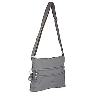Kipling Alvar Crossbody Bag, Dusty Grey Rim, One Size