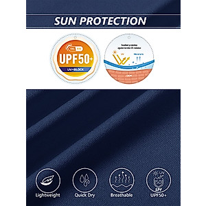 TACVASEN Workout Shirts for Women Athletic Shirts UV Protection Shirts Hiking T-Shirt Dry Fit Shirts Womens Sun Shirts Navy