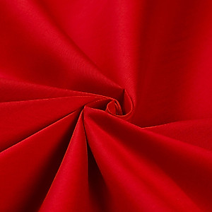 60" Poly Cotton Broadcloth Red, Fabric by the Yard