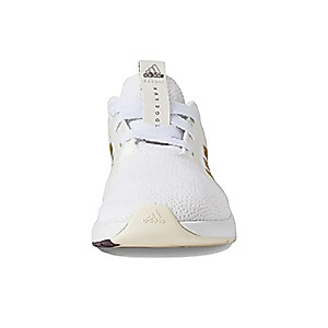 adidas Women's Edge Lux 5 Running Shoe, White/Matte Gold/Shadow Maroon, 7.5