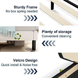 Molblly Twin Bed Frame Upholstered Platform with Velvet Headboard and Strong Wooden Slats, Non-Slip,No Box Spring Needed, Easy Assembly,White Green