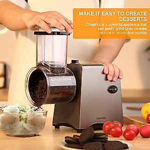 Electric Cheese Grater,250W Automatic Vegetable Chopper with 5 Attachments,Veggie Cutter Julienne Slicer Shredder for Carrot,Potato,Fruit,Block Cheese