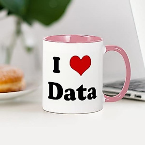 CafePress I Love Data Mug Ceramic Coffee Mug, Tea Cup 11 oz