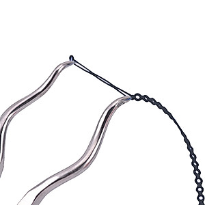 faruijie Colourful Elastic Power Chain for Braces Dental Orthodontic Powerchains 3 Sizes Ortho Rubber Band(Long,Black 9#)