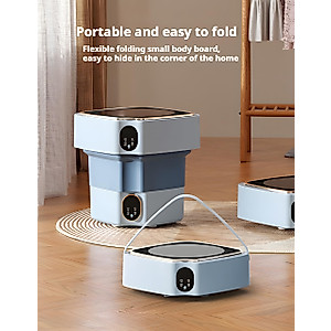 Portable washing machine, 12L folding mini washing machine, deep cleaning underwear, baby clothes and other small clothes, suitable for apartments, dormitories, camping, travel (Purple)