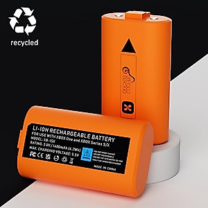 Lithium Xbox Rechargeable Battery Pack for Xbox Series X|S and Xbox One, 2X1400mAH Battery for Xbox Series X|S, Xbox One/X/S/Elite Controllers