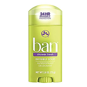 Ban Antiperspirant Deodorant Invisible Solid 2.6 oz (73 g)