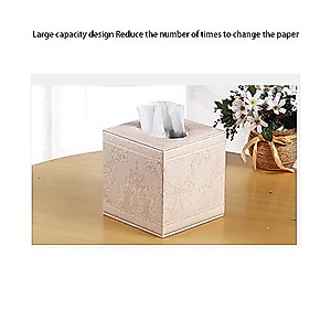 Stylish Tissue Box Leather Paper Roll Holder FashionTissue Organizer and Durable Tissue Box for Bathroom Vanity Desks Offices Bedroom Home Modern Tissue Box (Color : Brown)